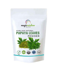 Papaya organică frunze pulbere magic curcubeu superfood